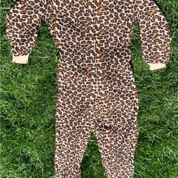Intimates & Sleepwear | Vintage Leopard Print Onesie With Back Door ...